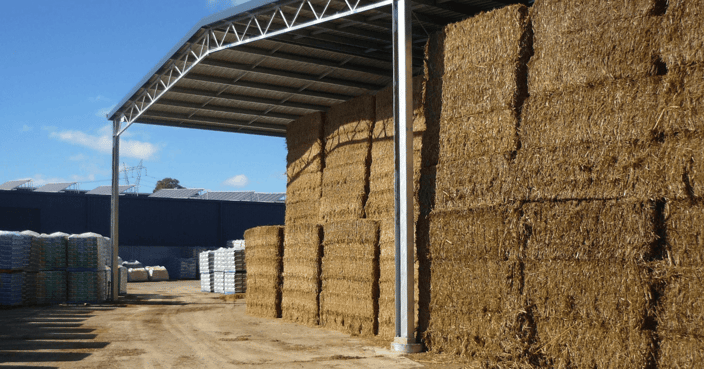 The best way to store hay | ABC Sheds Australia